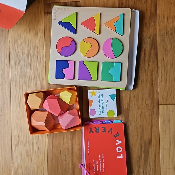Toys | Lovevery Two Part Puzzle Stacking Blocks And Matching Cards ...